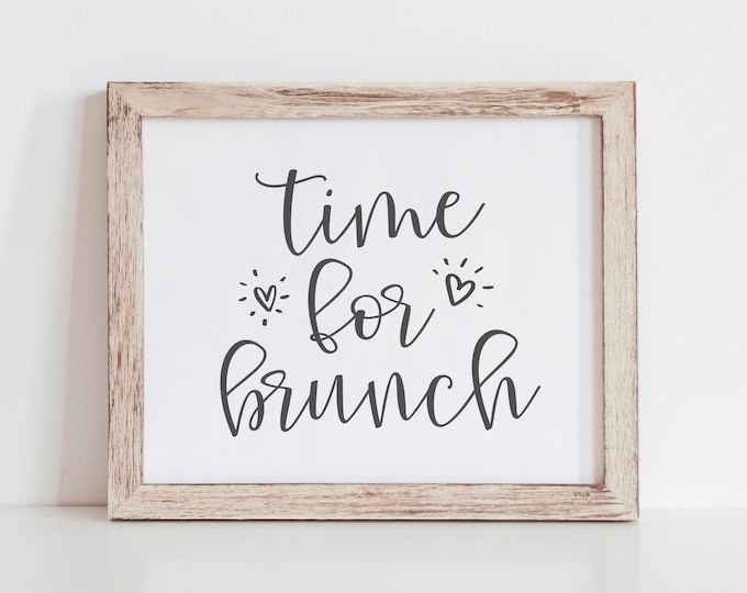 Time for Brunch Sign Brunch Party Decor Bridal Brunch - Etsy