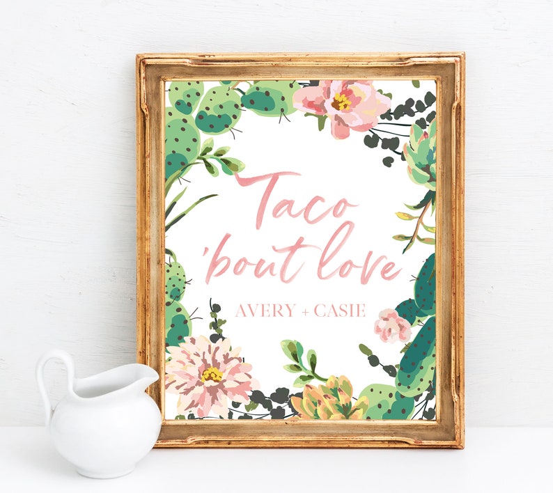 Taco Bout Love Sign - Taco Bout Love Bridal Shower Decor - Fiesta ...