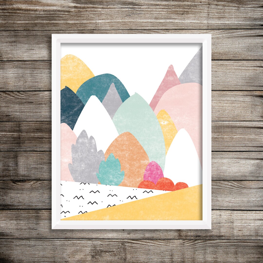 Abstract Landscape Print - Abstract Nursery - Modern Nursery ...