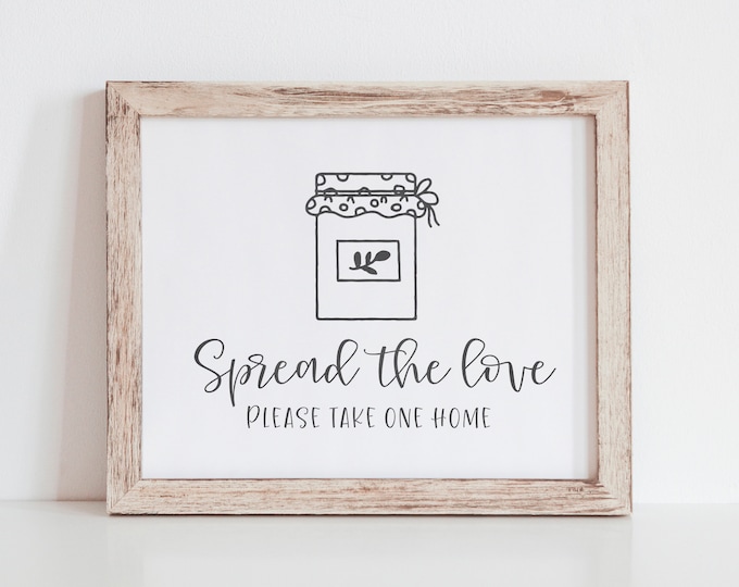 Spread the Love, Jam Favor, Jelly Favor, Spread Favor, Handmade Favors ...