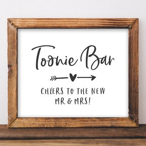 Toonie Bar Wedding Sign - Toonie Bar Printable for Wedding - Cash Bar ...