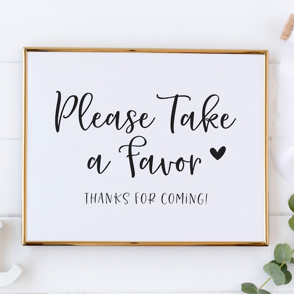 Favor Table Sign - Etsy