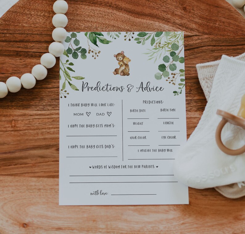 Bear Themed Baby Shower Games Bundle Bear Baby Shower Game | Etsy