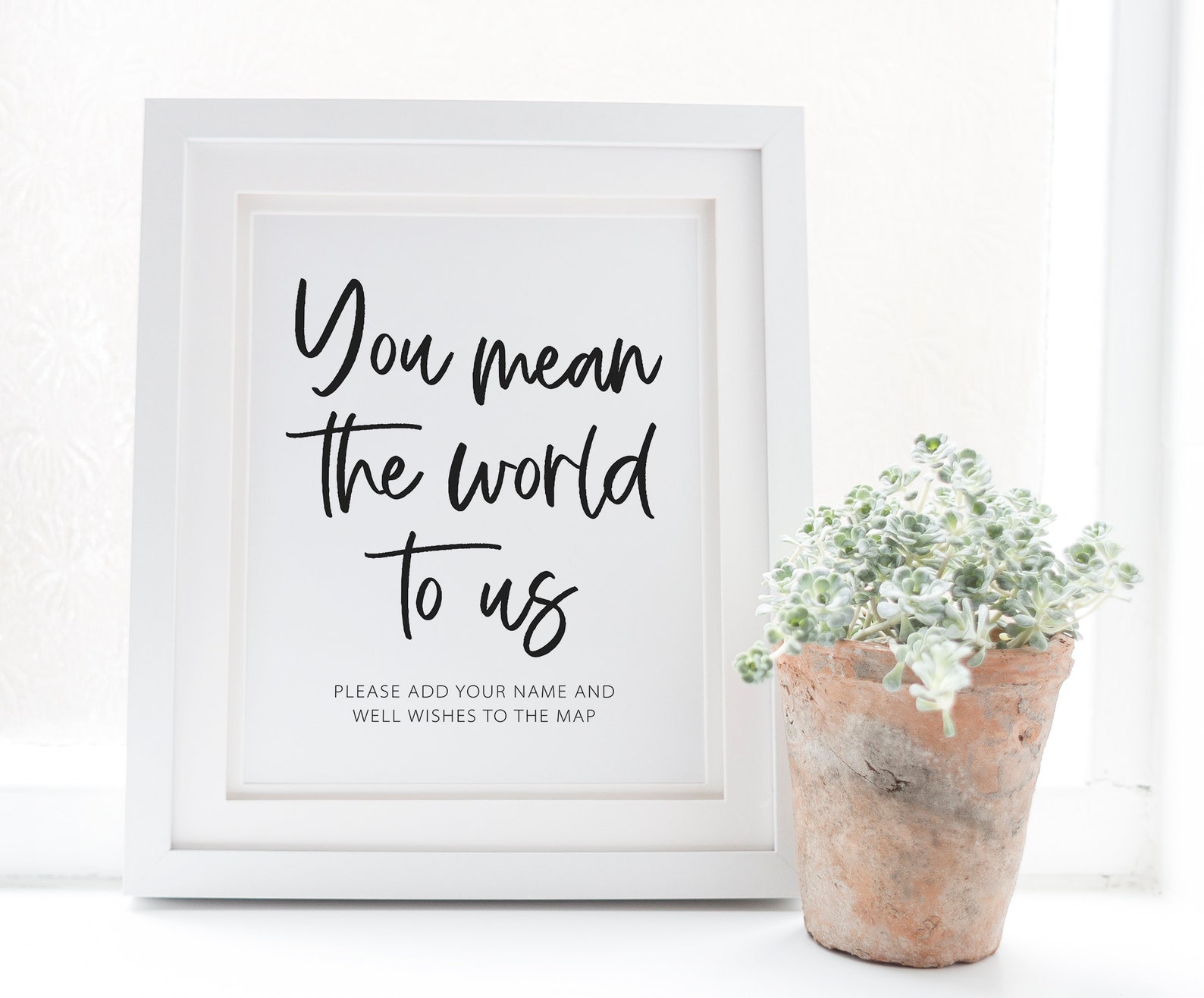 Map Guest Book Sign - Please Sign Our Map - You Mean the World to Us ...