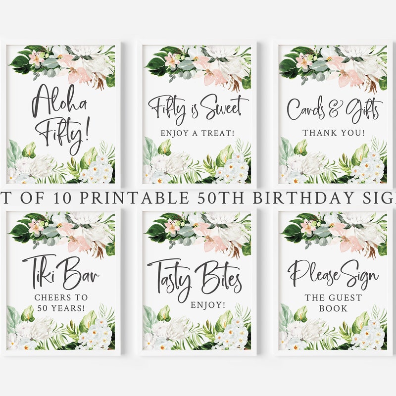 50th Birthday Luau - Etsy