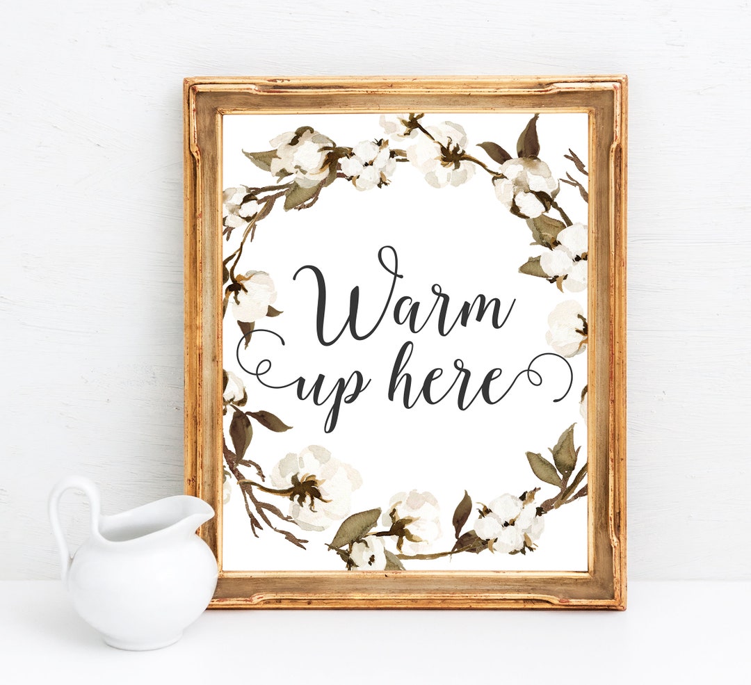 Warm up Here Sign - Winter Wedding Sign - Winter Wedding Decor - Hot ...
