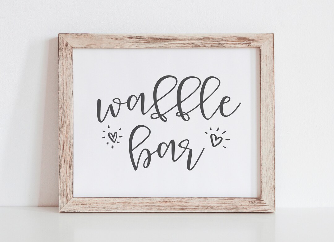 Waffle Bar Sign - Waffle Bar Printable - Brunch Party Food Sign ...