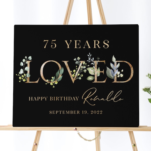 75th Birthday Party Welcome Sign - Etsy