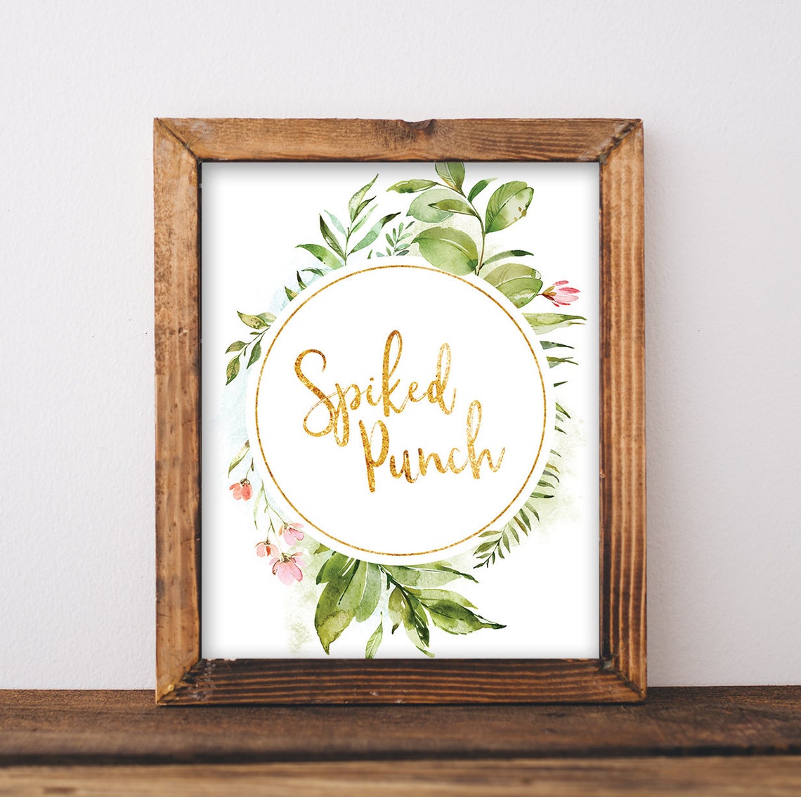 Spiked Punch Sign - Spiked Punch Party - Alcoholic Drinks Sign ...