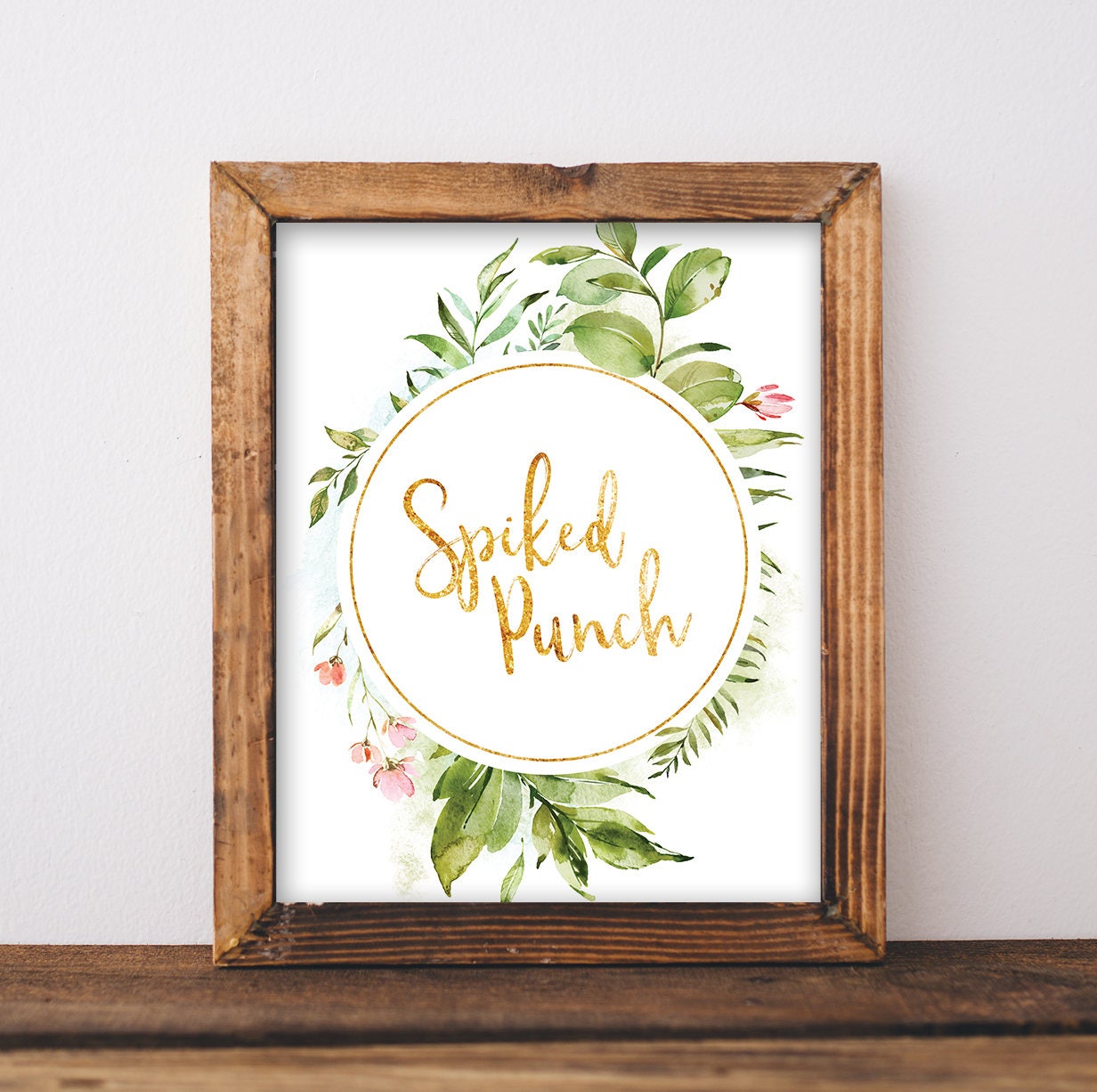 Spiked Punch Sign - Spiked Punch Party - Alcoholic Drinks Sign ...