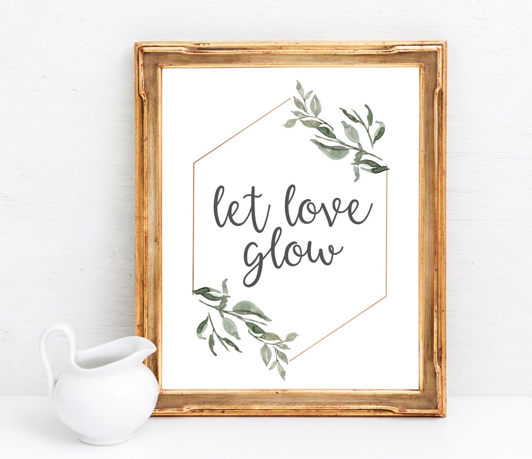 Let Love Glow Sign - Wedding Glow Stick Printable Sign - Glow Stick ...