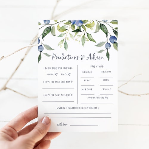 Blueberry Baby Shower Welcome Sign Printable Blue Boys Baby - Etsy