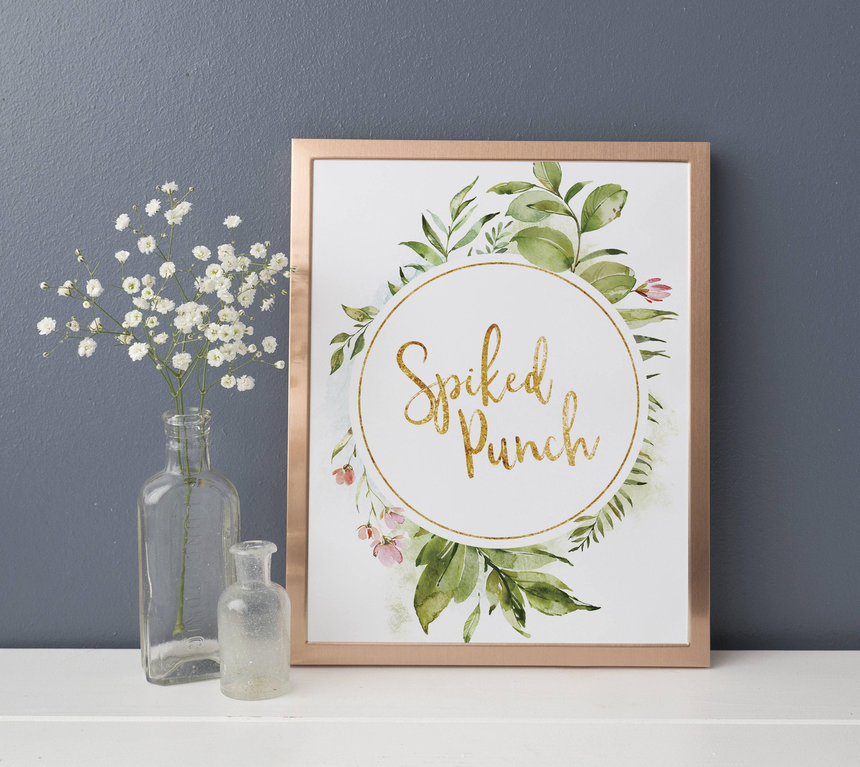 Spiked Punch Sign Spiked Punch Party Alcoholic Drinks Sign | Etsy