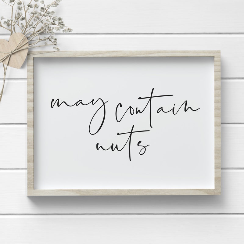 Contains Nuts Sign - Etsy