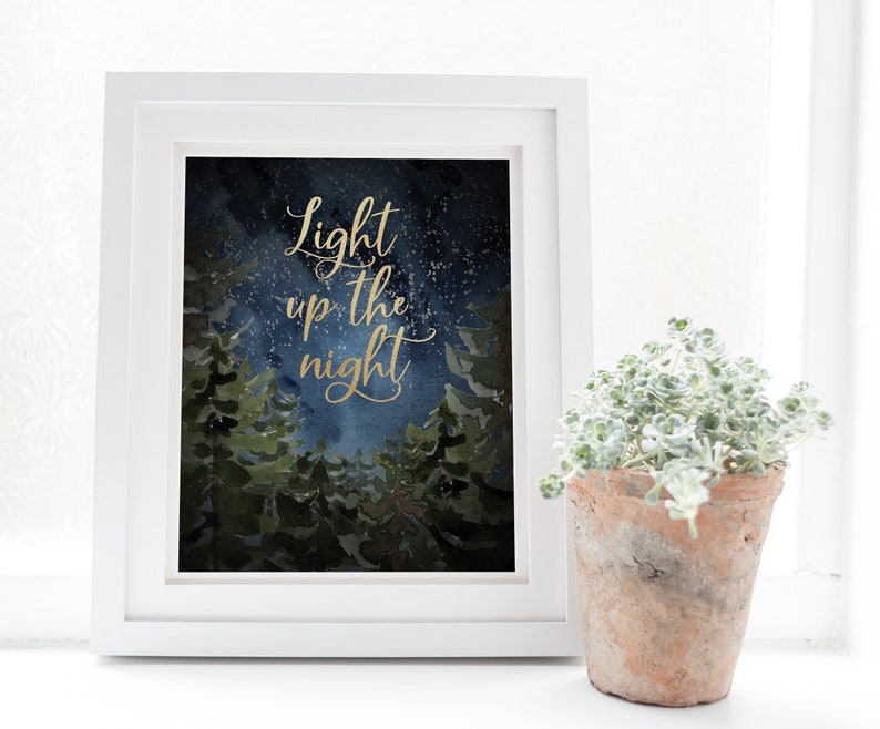 Light up the Night Wedding Sign Sparklers Sign Glow Stick | Etsy