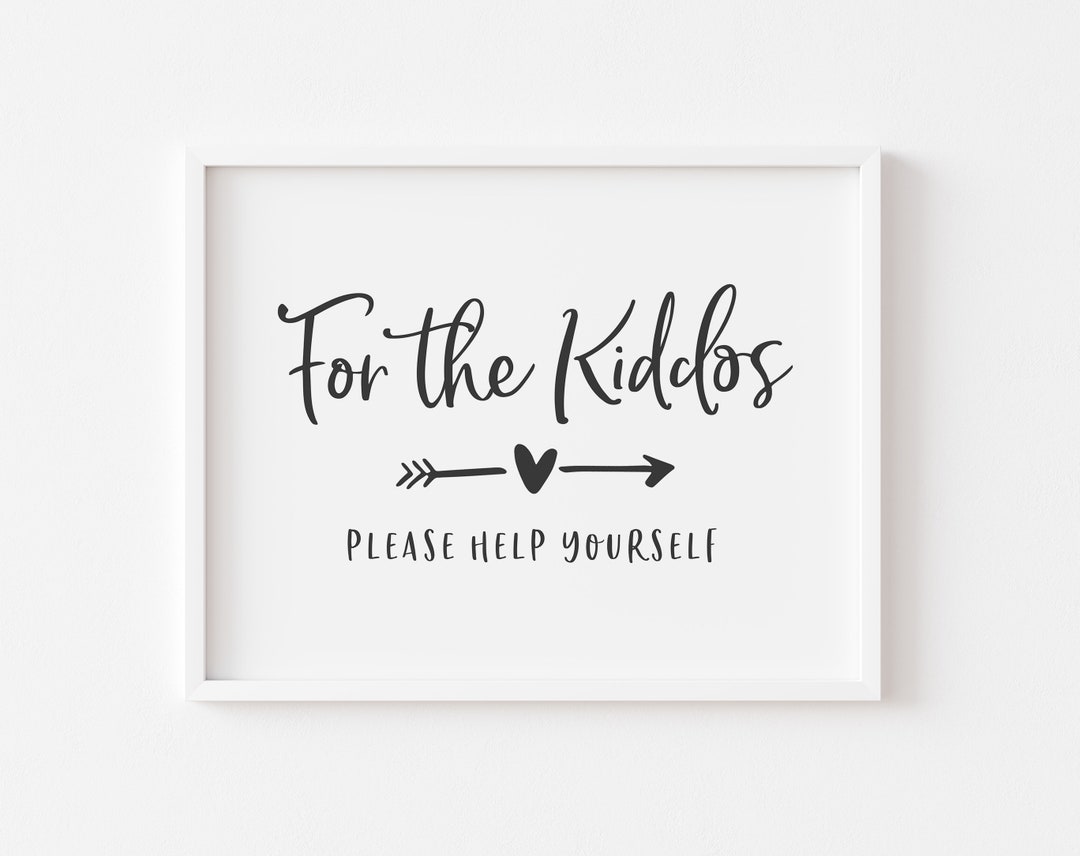 Wedding Kids Activity Table Sign - Kids Favors Sign for Wedding ...