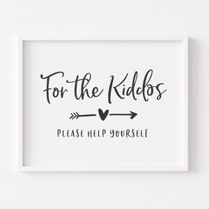 Wedding Kids Activity Table Sign - Kids Favors Sign for Wedding ...