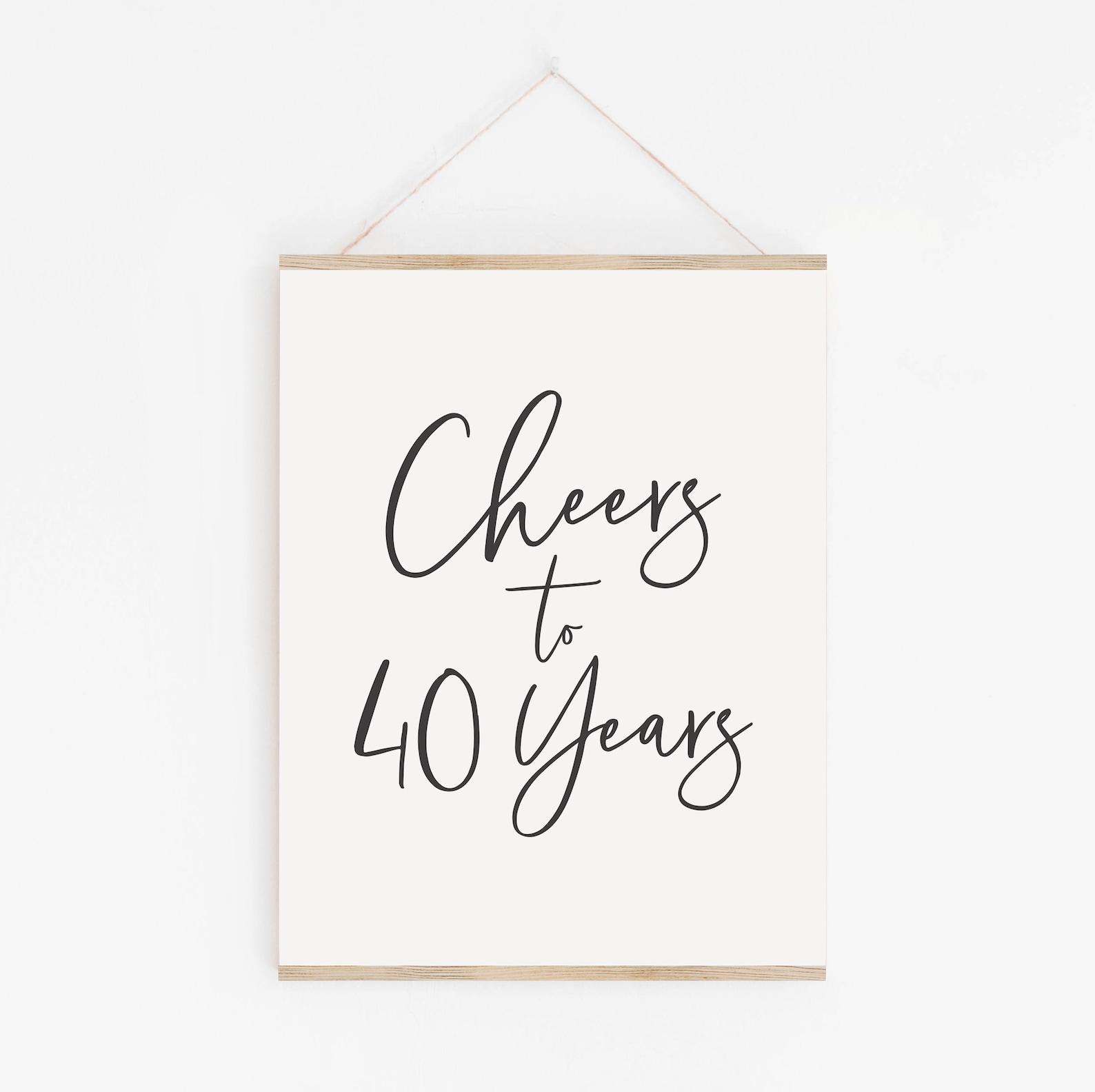 40th Birthday Party Decorations Cheers to 40 Years Sign - Etsy