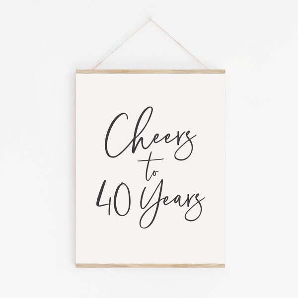 Cheers To 40 Years Etsy