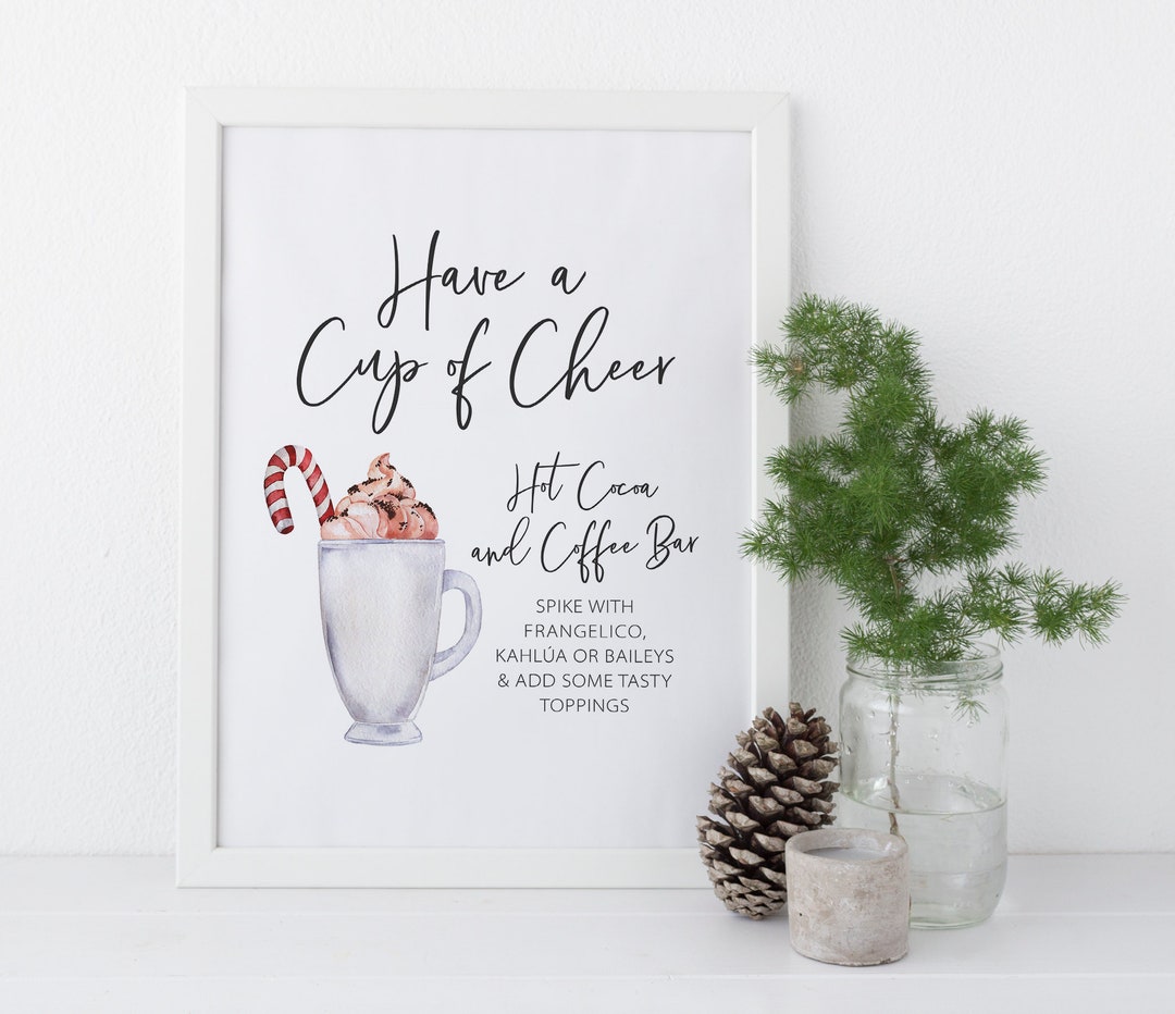 Christmas Party Signature Drink Sign - Hot Cocoa and Coffee Bar ...