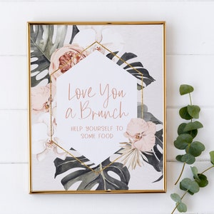 Love You a Brunch Sign - Bridal Shower Brunch Sign - Brunch Buffet ...