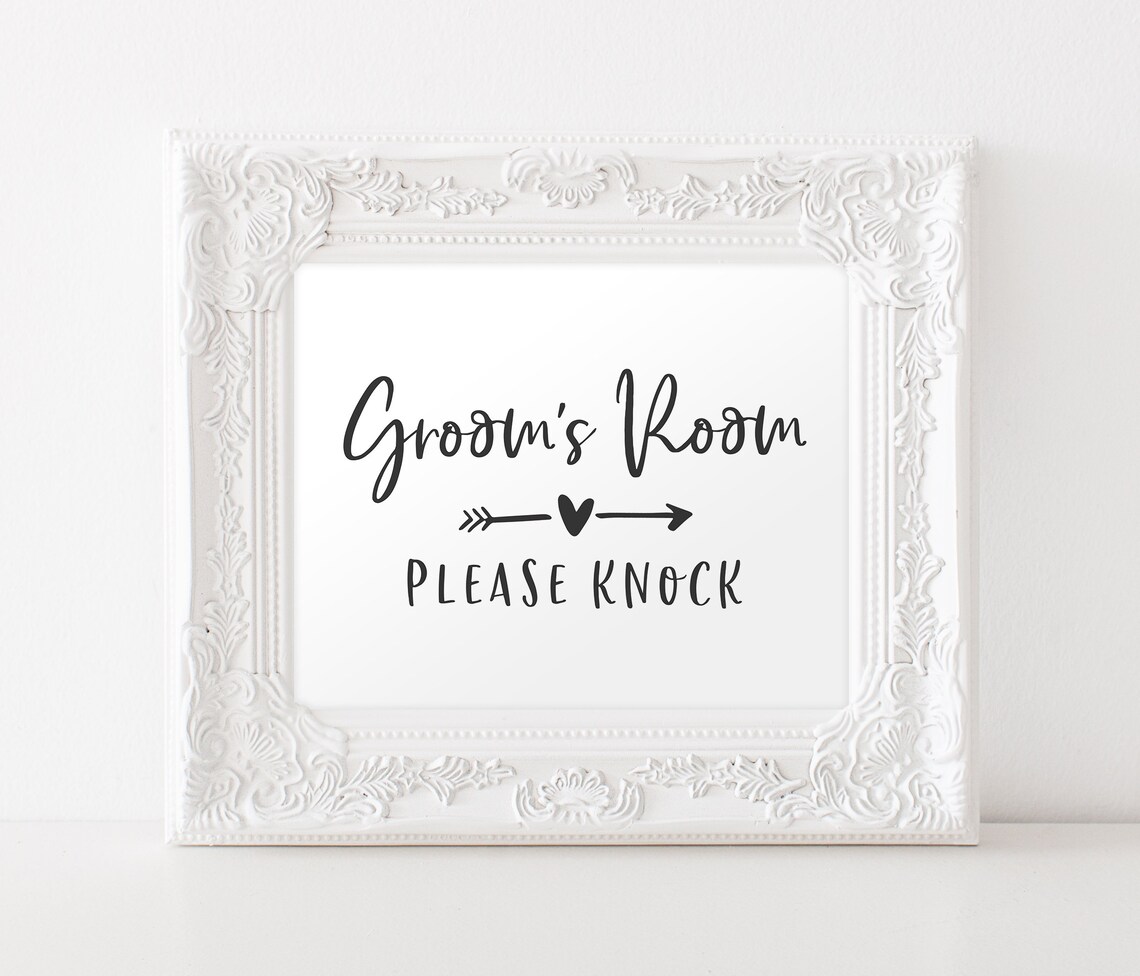 Groom's Room Sign Groom's Room Decor Wedding Day - Etsy