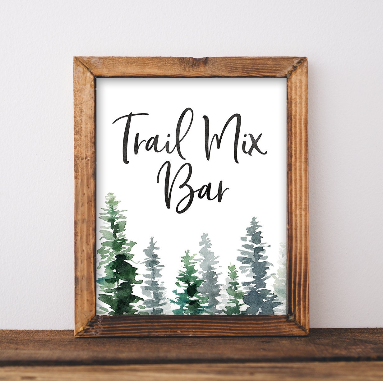 Trail Mix Bar Sign Baby Shower Sign Wedding Sign Rustic | Etsy