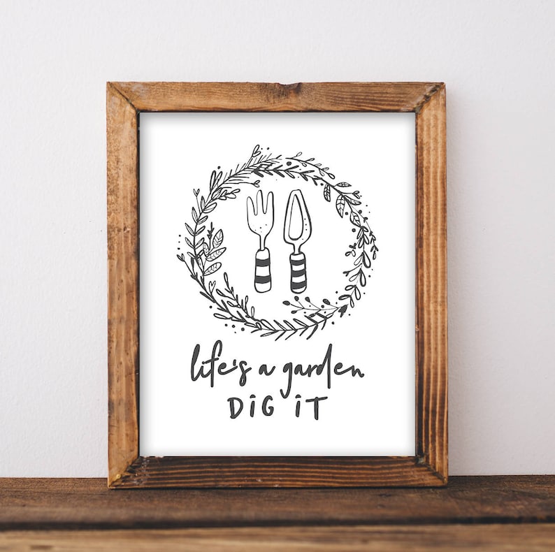 Life's A Garden Dig It Garden Sign Garden Quote - Etsy
