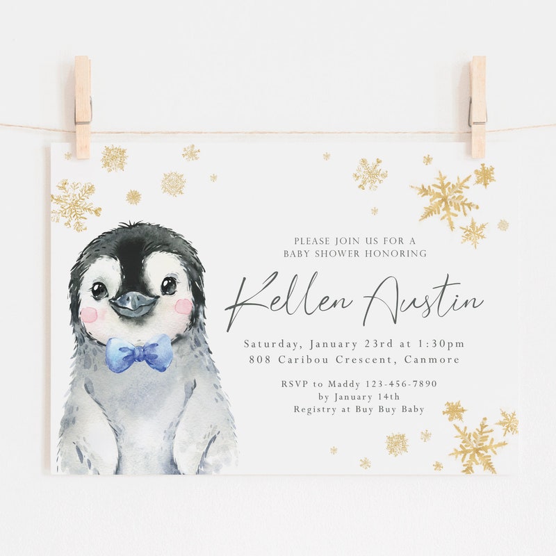 Penguin Baby Shower - Etsy