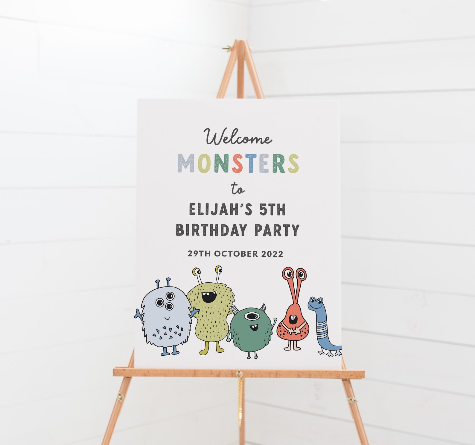Monster Birthday Party Welcome Sign Printable Birthday - Etsy