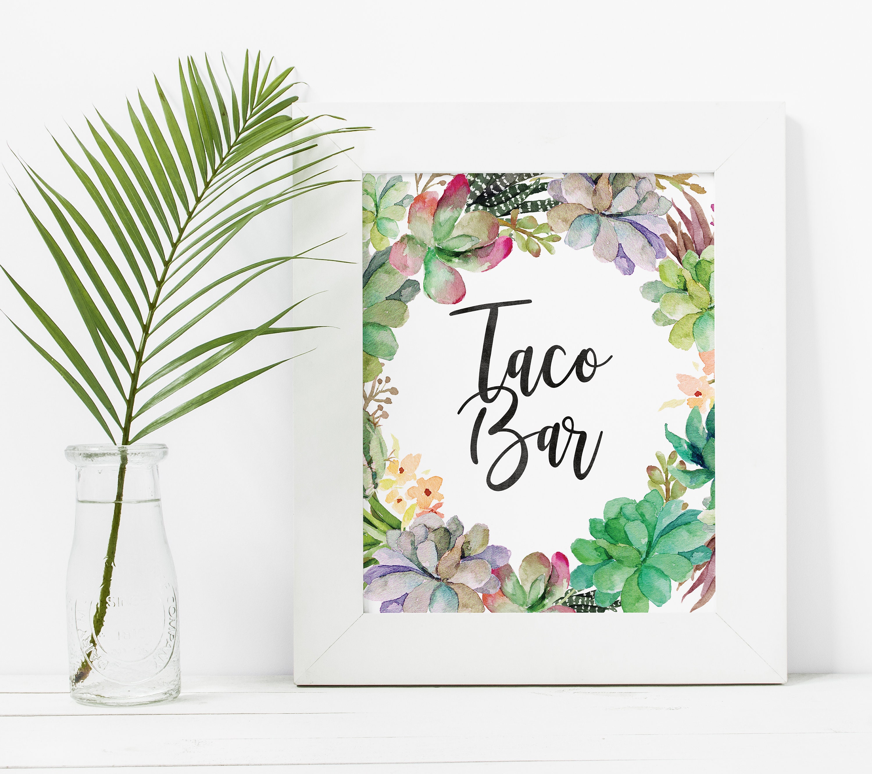 Taco Bar Sign Taco Bar Printable Fiesta Party Sign - Etsy