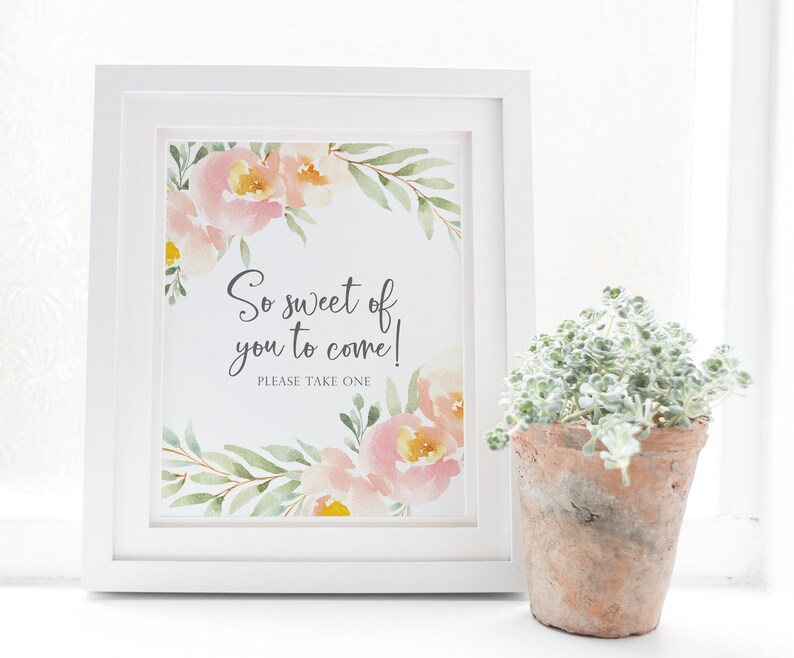 So Sweet of You to Come Sign Please Take One Sign - Etsy