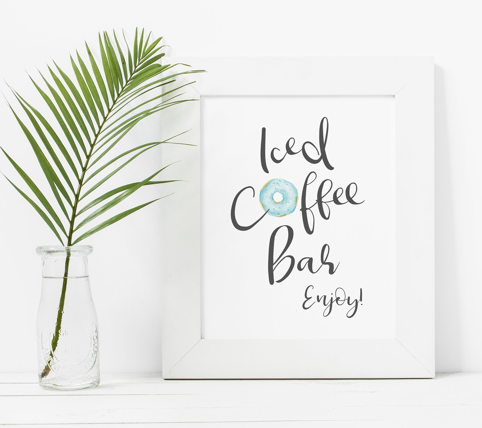 Iced Coffee Bar Sign Coffee and Donuts Sign Donut Party - Etsy