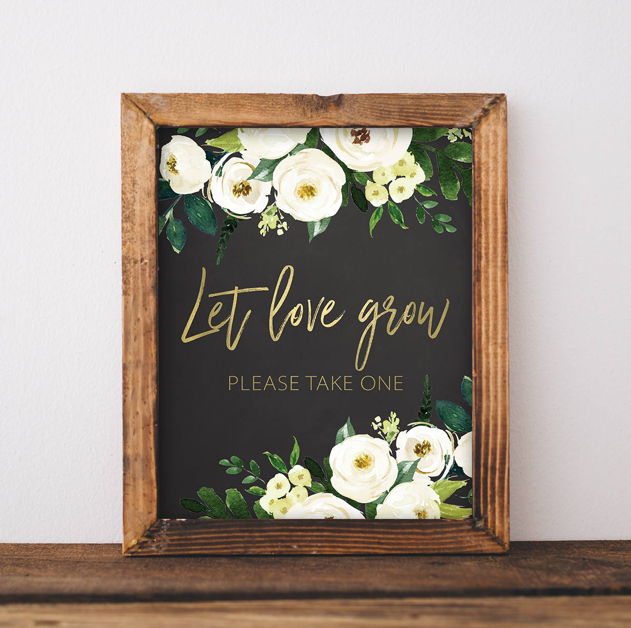 Let Love Grow Sign - Let Love Grow Favors - Plant Favor Sign ...