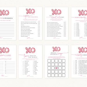 Valentine's Bridal Shower Game Bundle - Set of 28 Wedding Shower Games ...