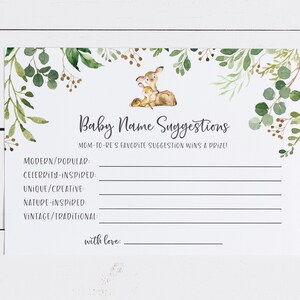 Set of 12 Printable Baby Shower Games - Deer Baby Shower Activities ...