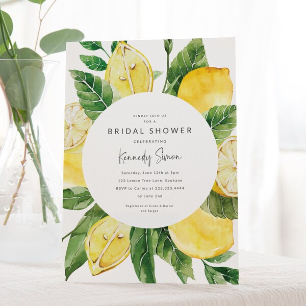 Lemon Bridal Shower Invitation - Etsy