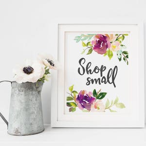 Shop Small Sign Shop Local Sign Market Display Craft Market Printables ...
