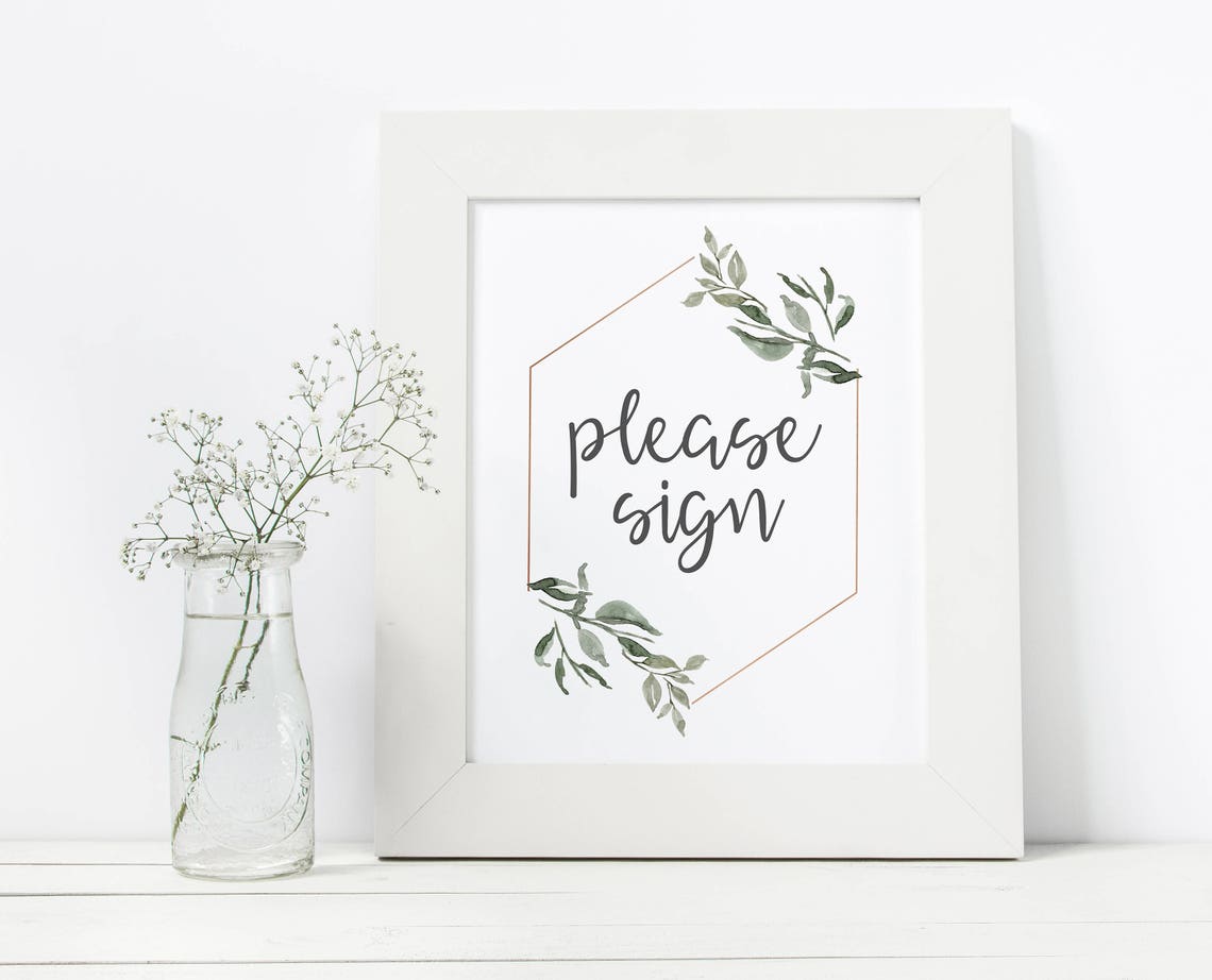 Please Sign Our Guestbook Sign - Guest Book Sign - Guest Book Table ...