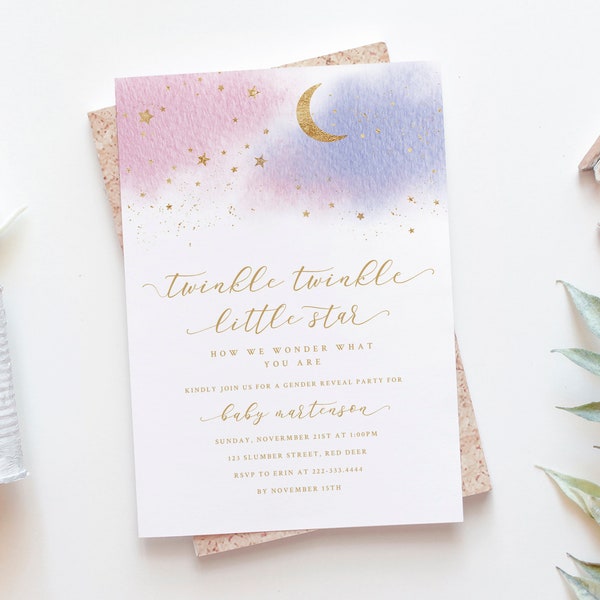 Twinkle Twinkle Little Star How We Wonder What You Are Gender Reveal - Etsy