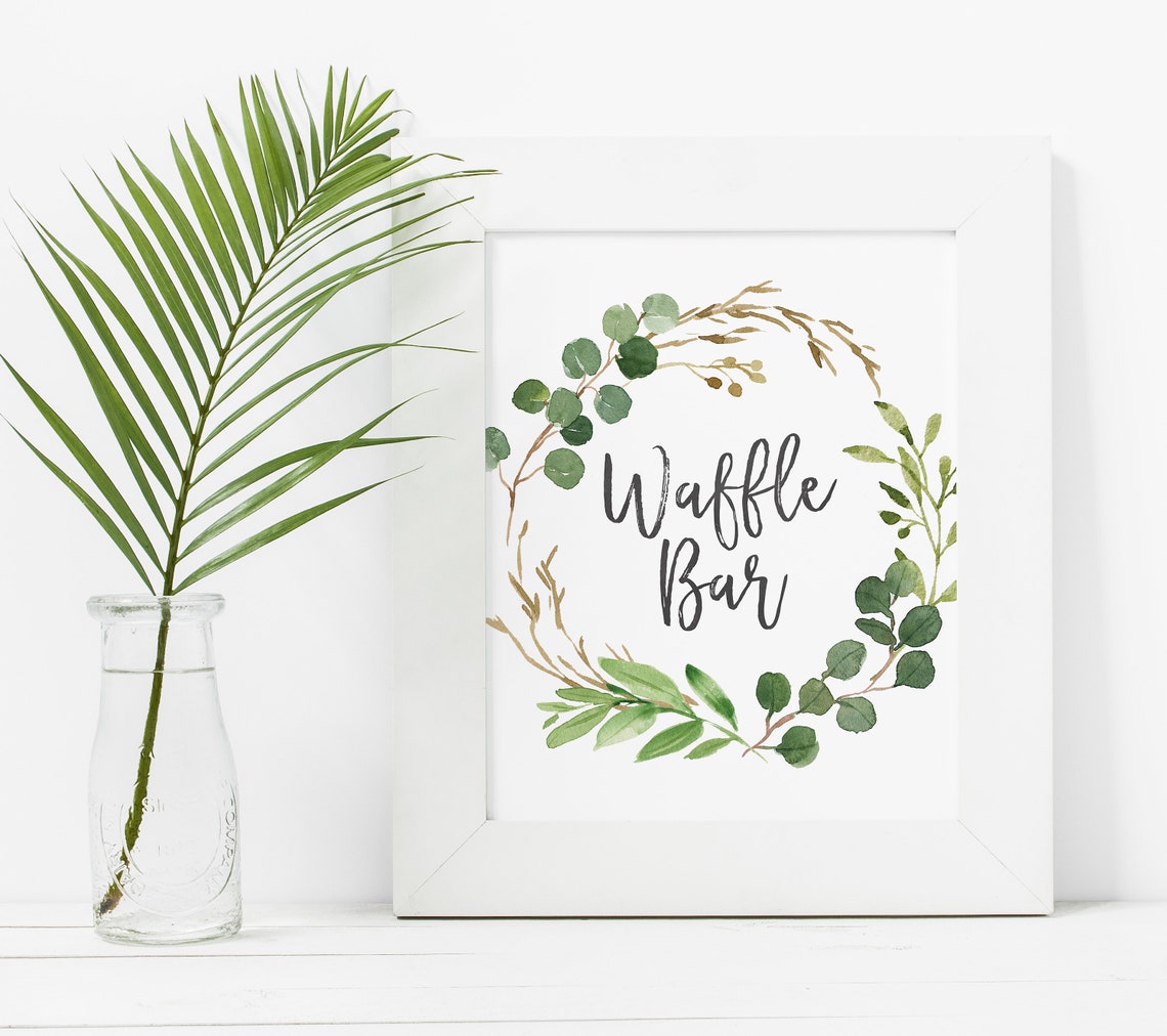 Waffle Bar Sign Brunch Party Sign Waffle Bar Printable - Etsy