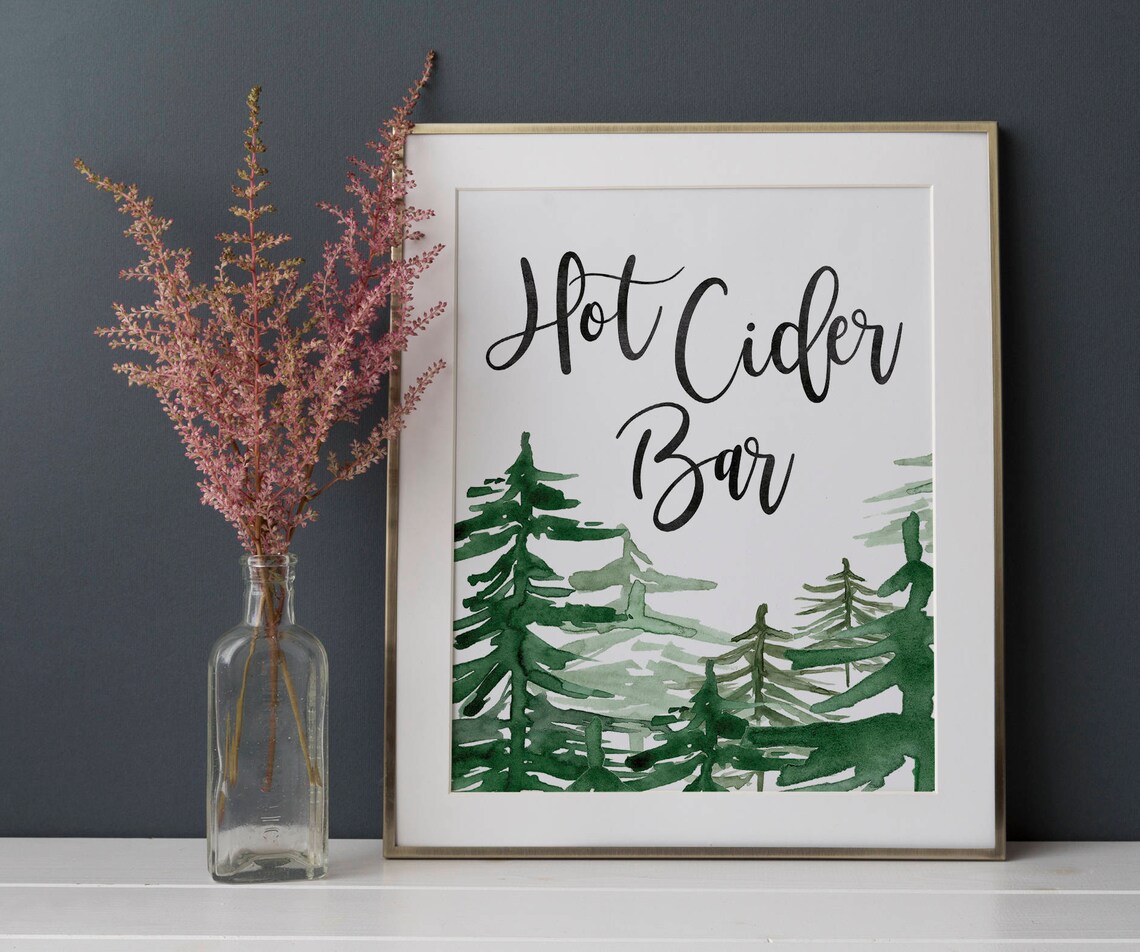 Hot Cider Sign Apple Cider Bar Sign Hot Apple Cider Sign - Etsy