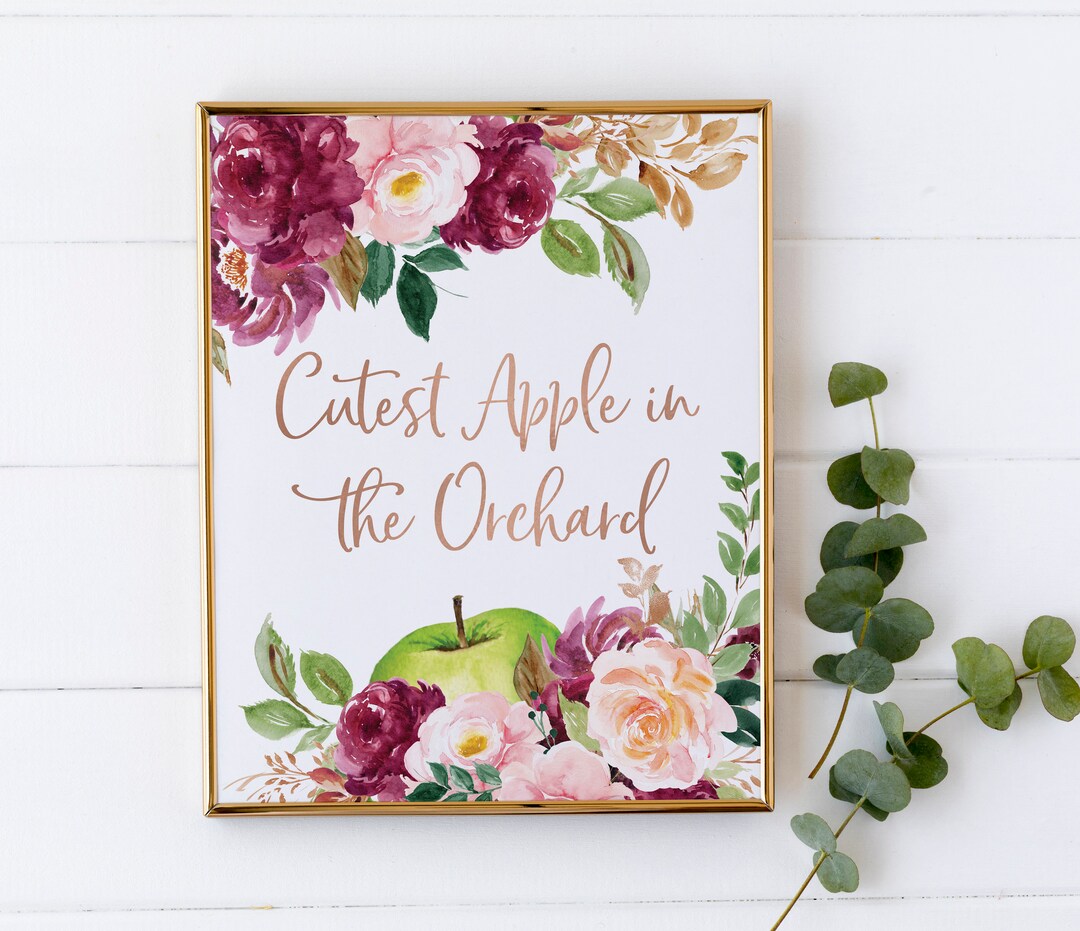 Cutest Apple in the Orchard - Fall Apple Baby Shower Decorations ...