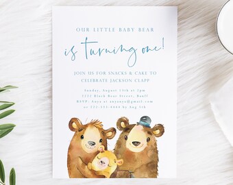 Our Little Bear Printable Invitation - Etsy