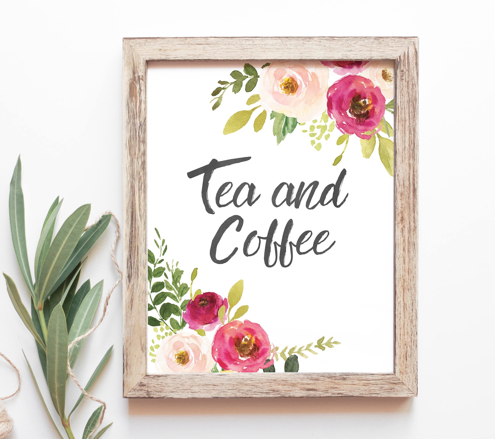 Tea and Coffee Sign Coffee and Tea Sign Coffee Bar Sign | Etsy