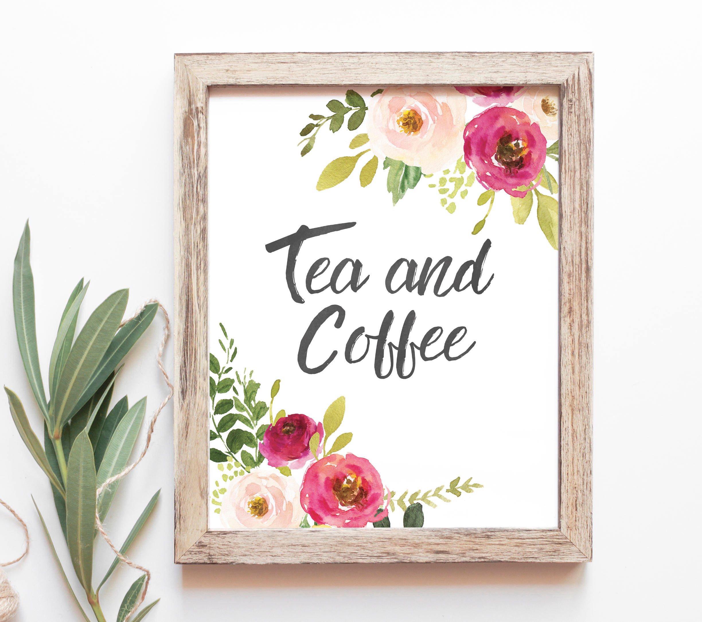 Tea and Coffee Sign Coffee and Tea Sign Coffee Bar Sign | Etsy