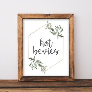 Coffee and Tea Sign - Coffee Sign Wedding - Hot Beverage Station - Hot ...