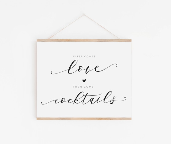 Wedding Cocktail Bar Sign Wedding Cocktail Hour Signage - Etsy