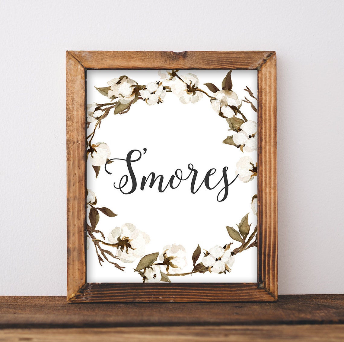 Rustic Smores Sign S'mores Bar Printable Fall Wedding - Etsy