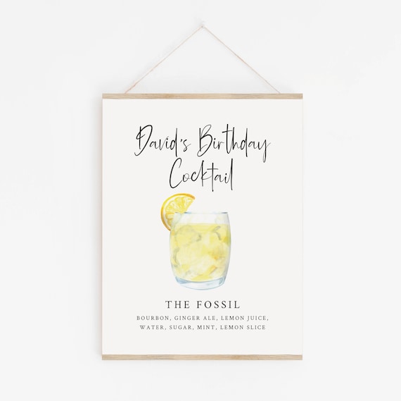 Signature Drink Birthday Sign Funny Adult Birthday - Etsy Canada
